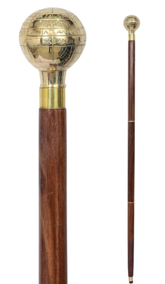 Brass Globe Head Walking Cane – Sharp Furniture Co.